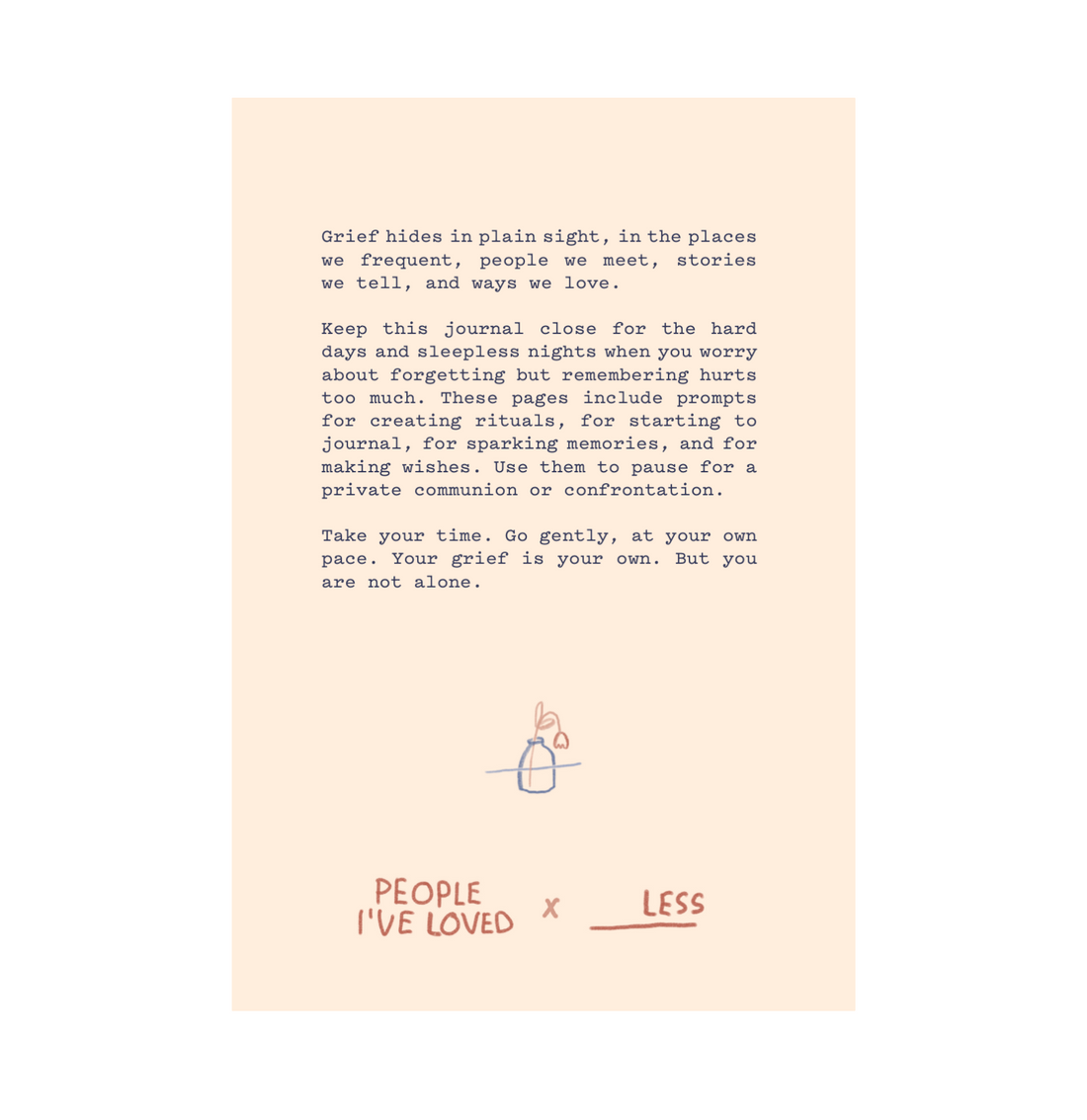 Sitting With Sadness Journal – People I've Loved